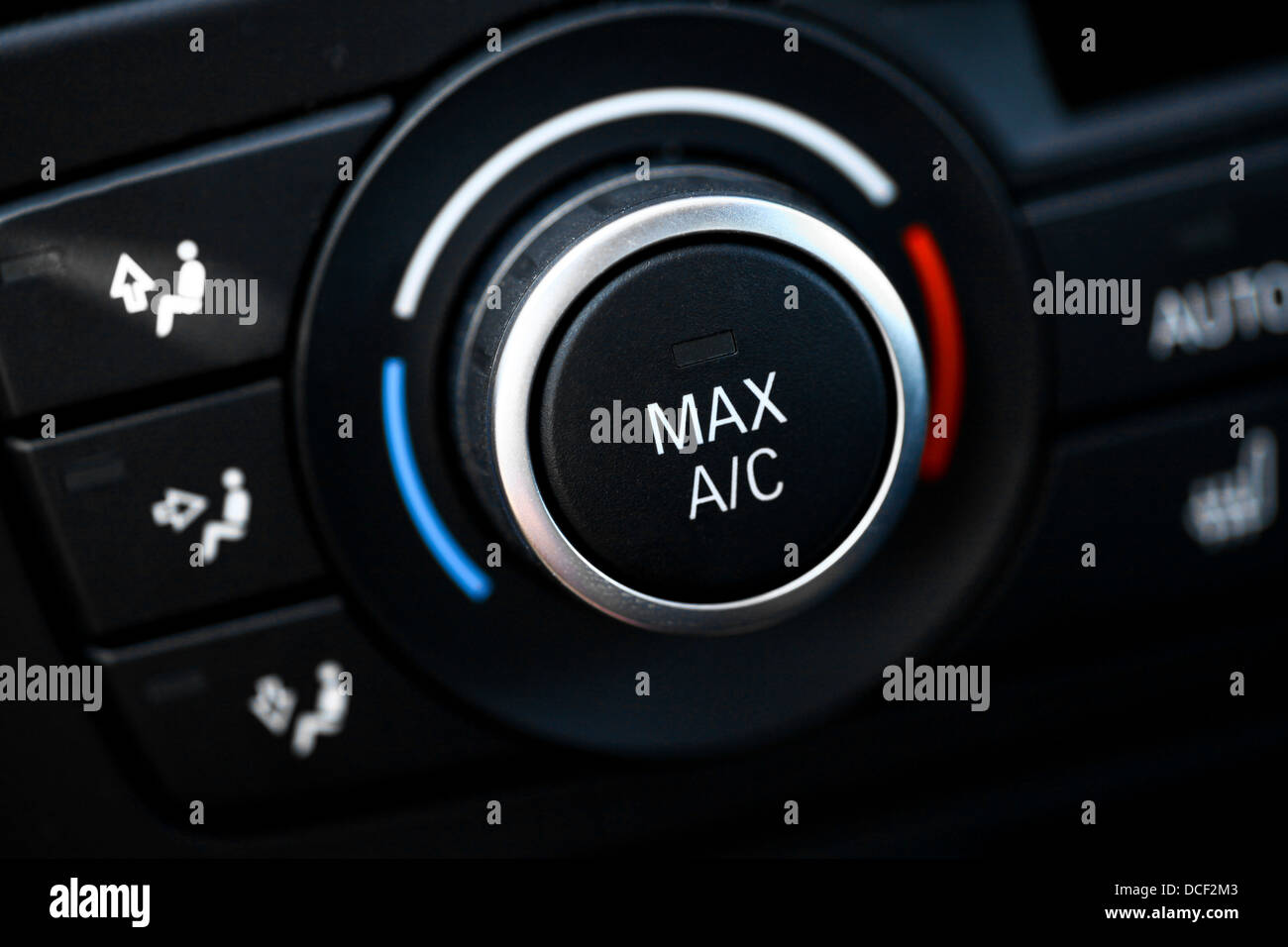 Color detail with the air conditioning button inside a car Stock Photo ...