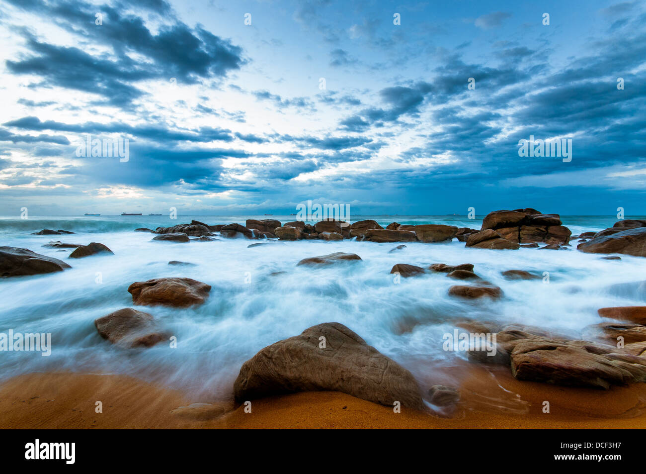 Umhlanga Rocks beach at daybreak Stock Photo - Alamy