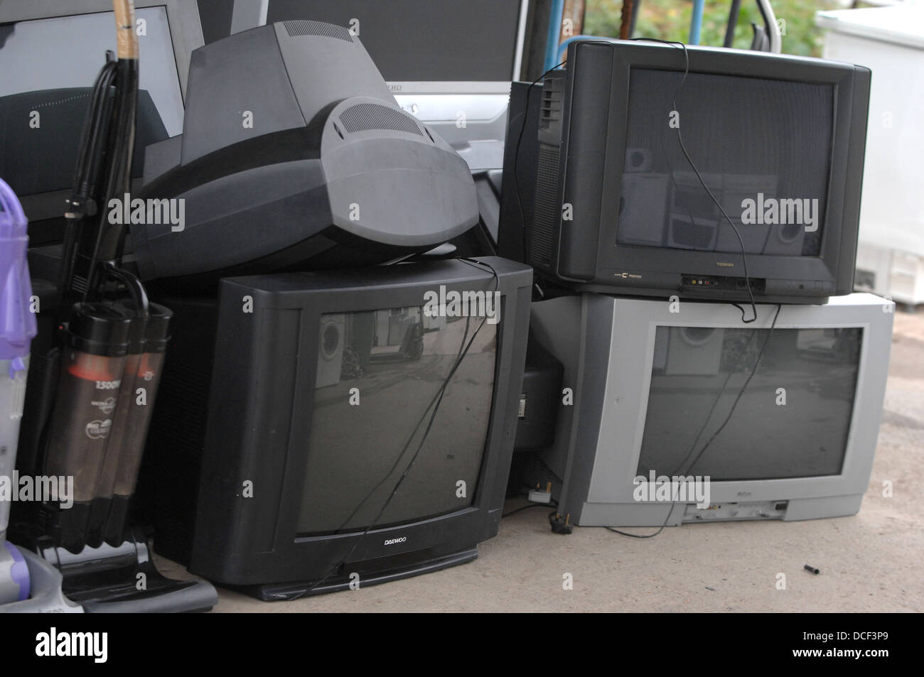 The recycling of old rubbish in Plymouth,Devon Stock Photo - Alamy