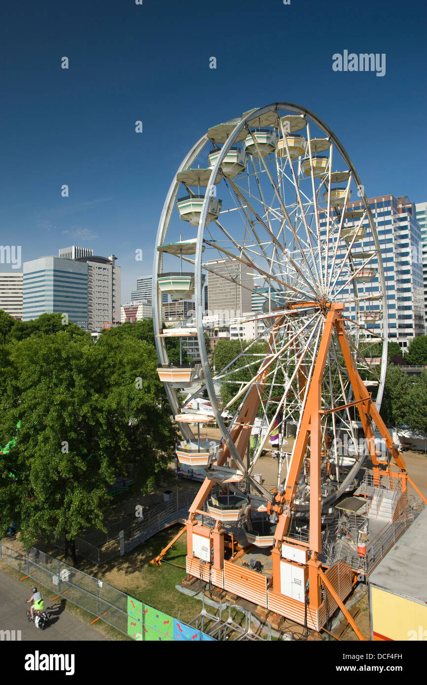 FERRIS WHEEL ROSE FESTIVAL AMUSEMENTS WATERFRONT PARK DOWNTOWN SKYLINE ...