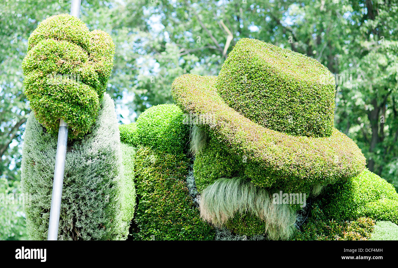Sculpture of the shepherd planting a young oak sapling at the ...