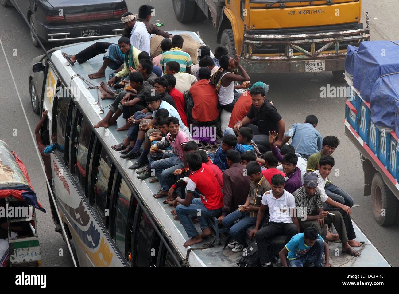 BANGLADESH, Dhaka: City dwellers back in the capital stand on the top ...