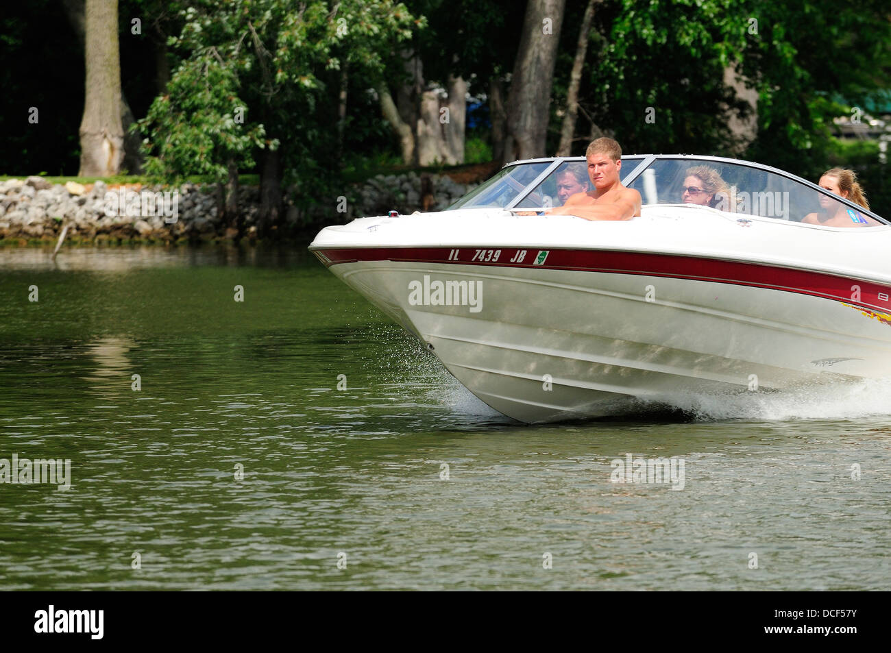 Boating on the Fox River Stock Photo - Alamy