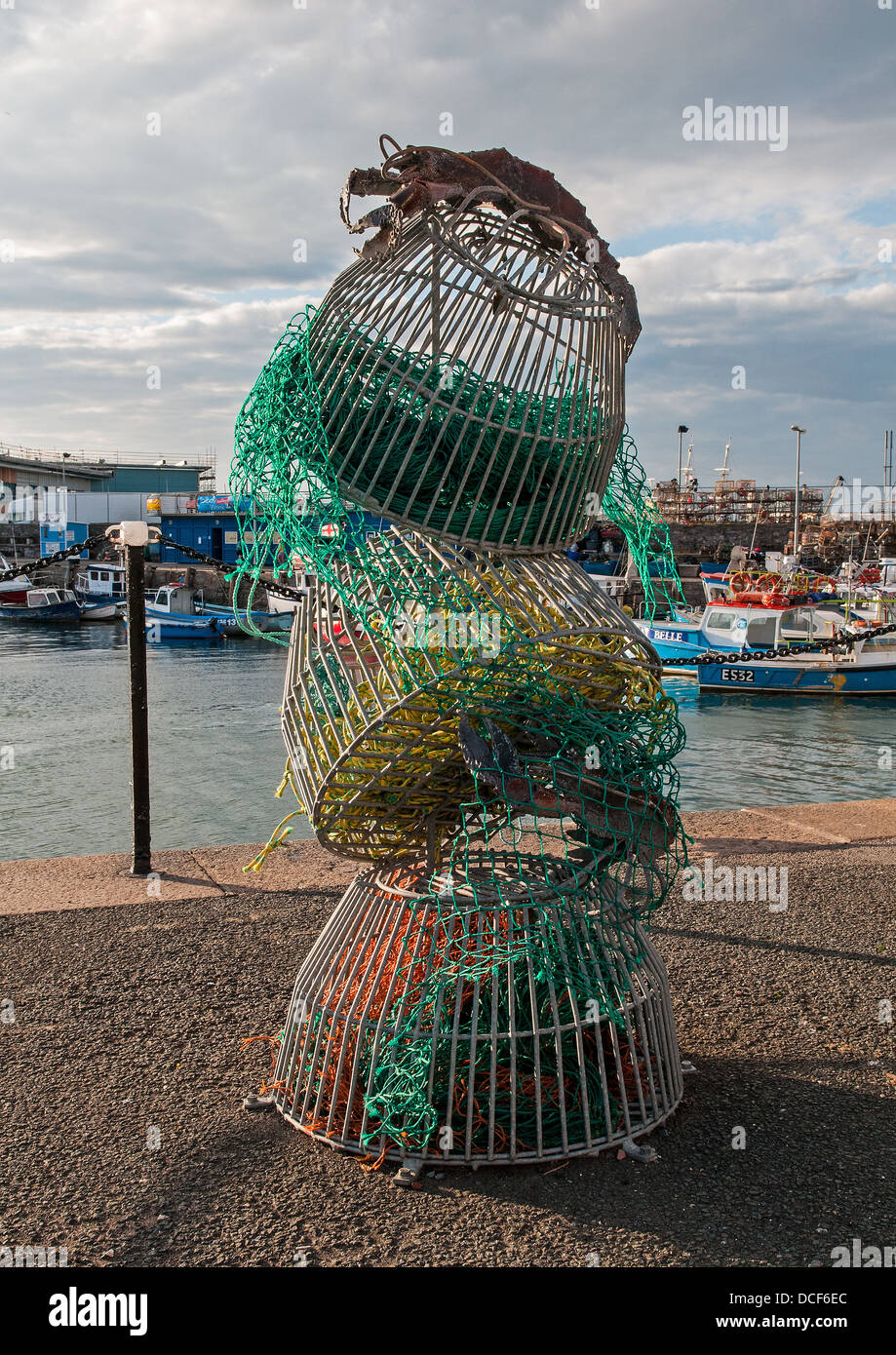 Lobster Pot Sculpture Stock Photo - Alamy