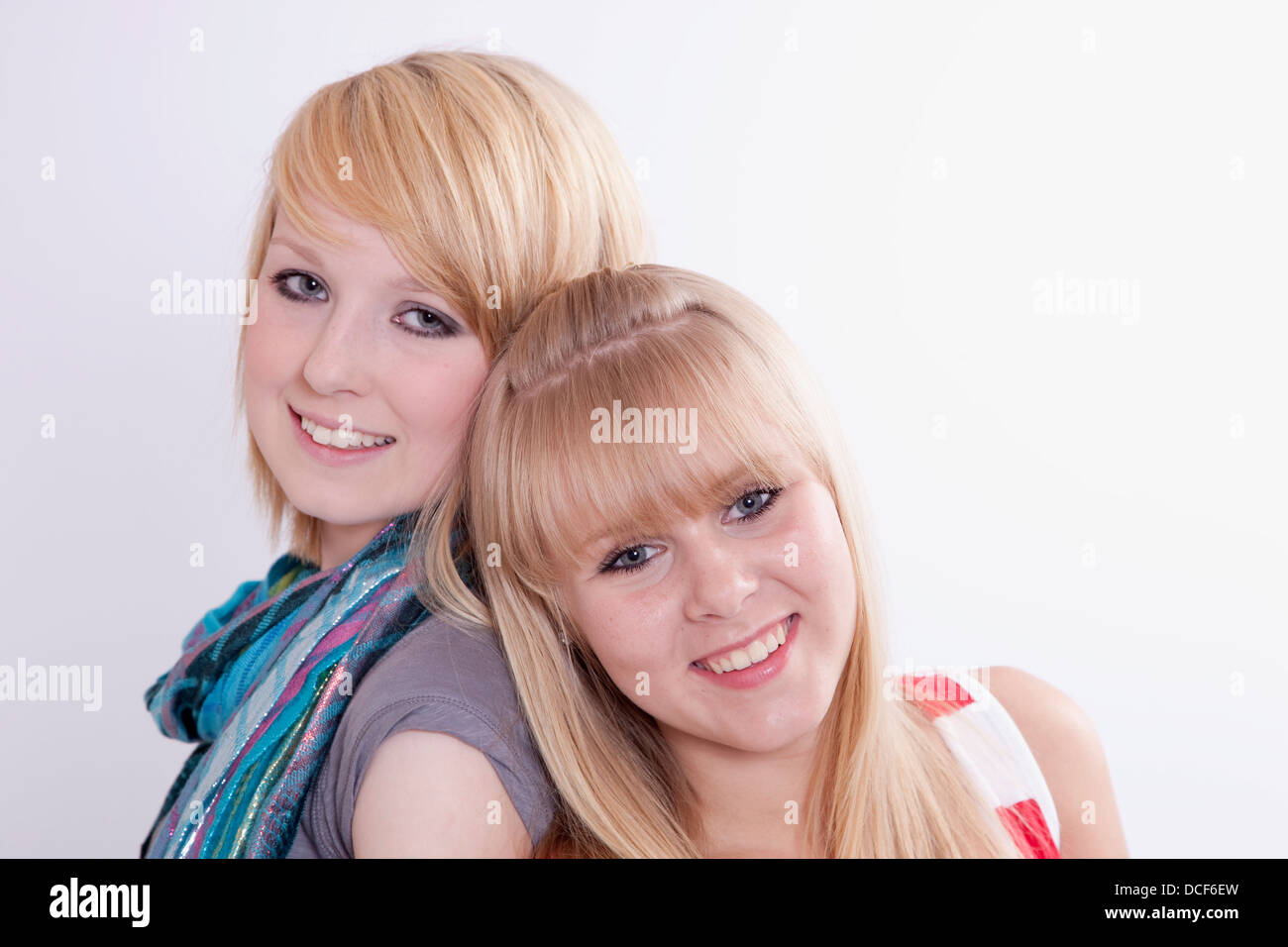 Portrait Of Two Girls Stock Photo - Alamy