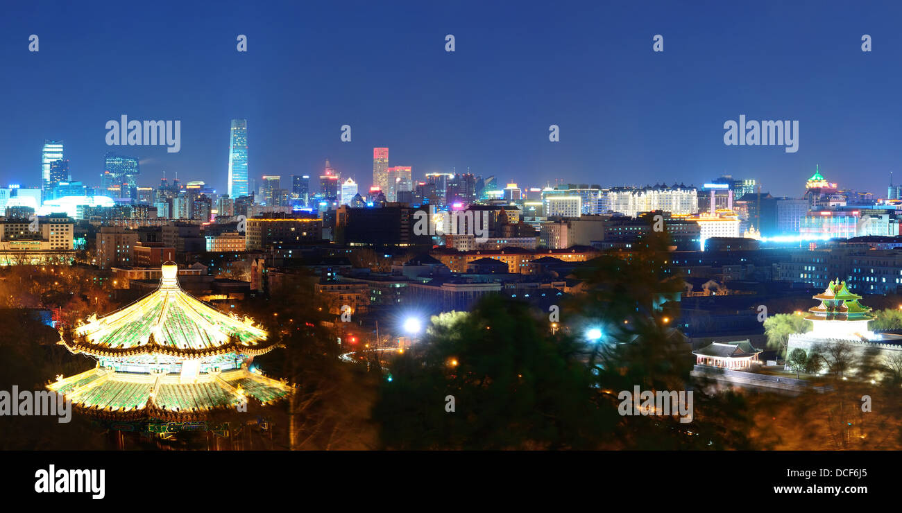 Beijing urban architecture and city skyline at night Stock Photo - Alamy
