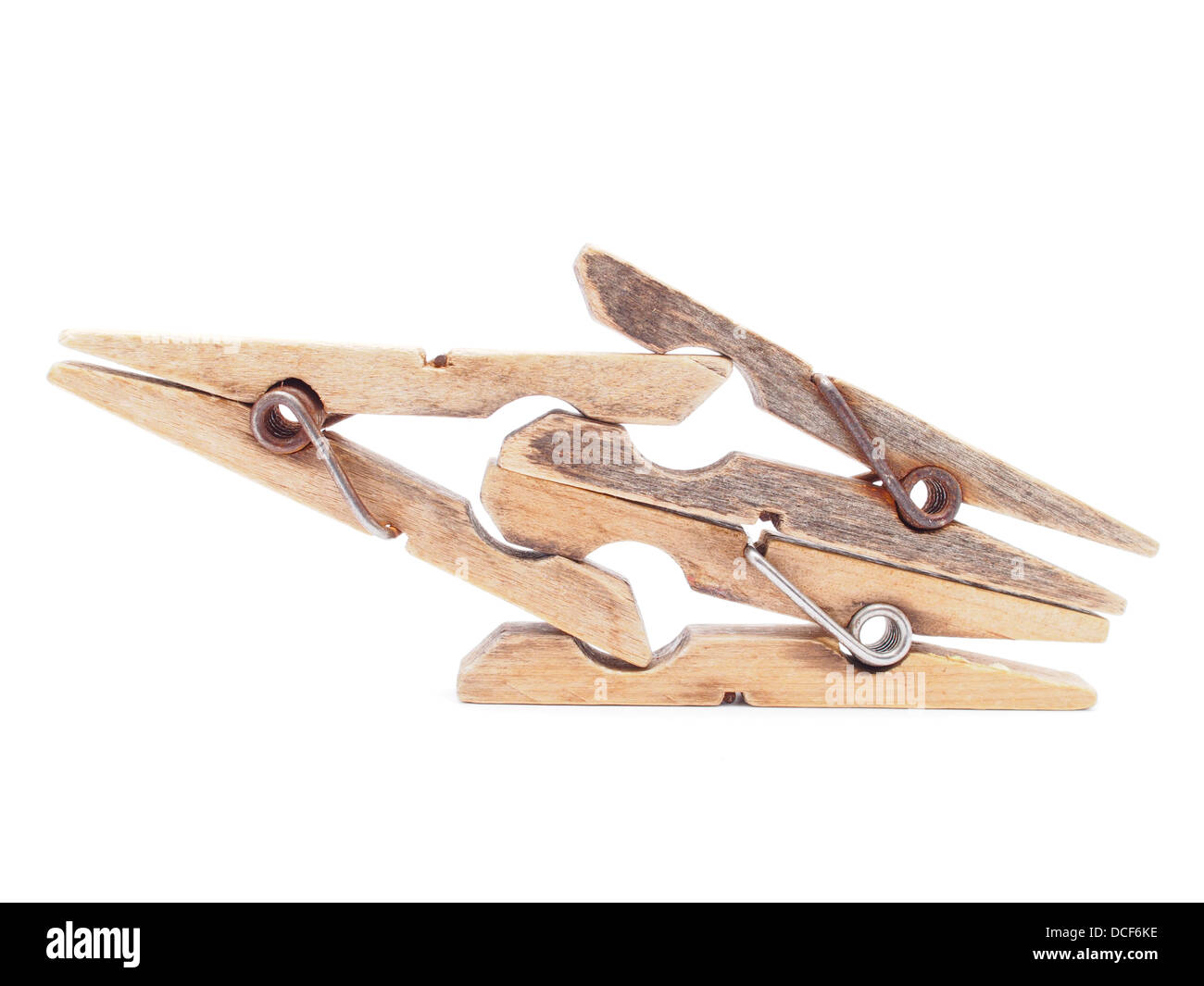 wooden peg on a white background Stock Photo - Alamy