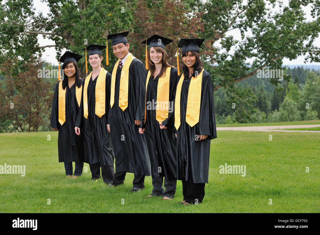 Portrait happy diverse graduates hi-res stock photography and images ...