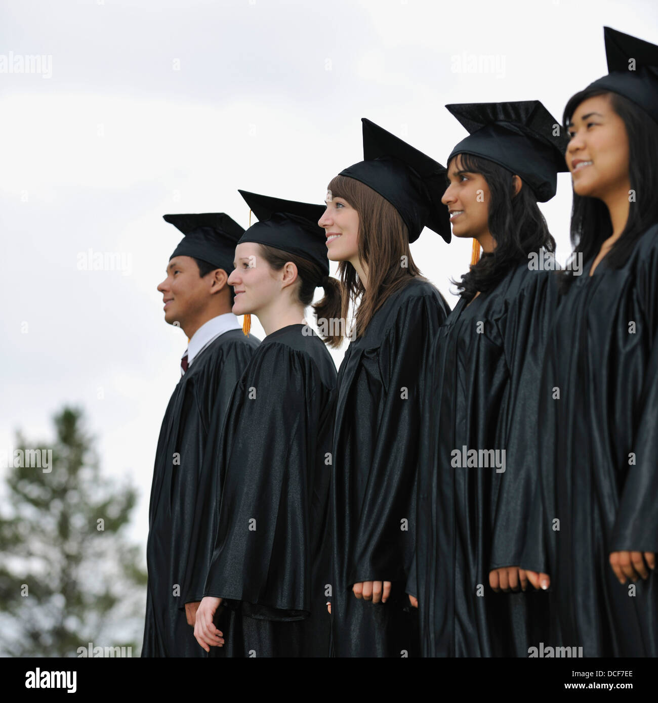 Diverse University Graduates Outside Together Stock Photo - Alamy