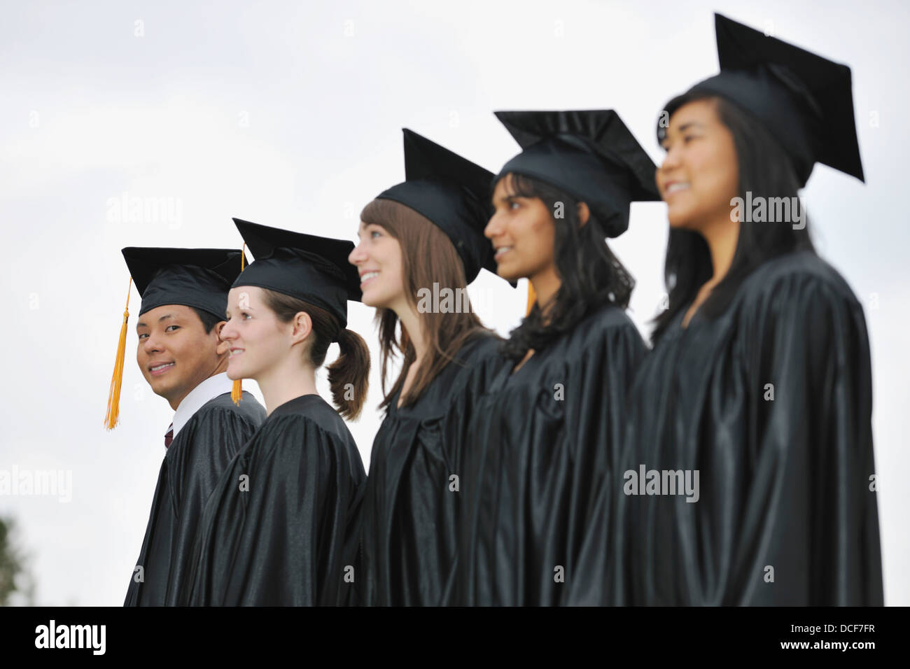 Diverse University Graduates Outside Together Stock Photo - Alamy