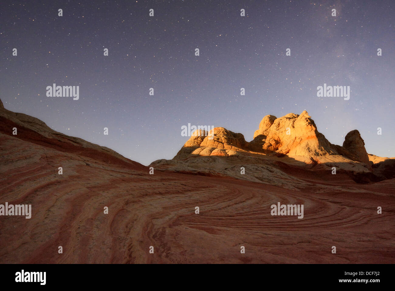 The Milky Way In The Night Sky Above White Pocket A Remote Area Of ...