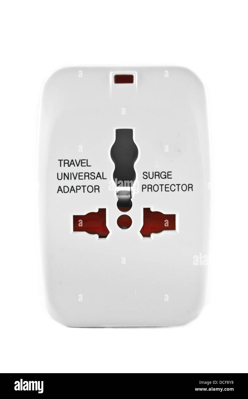 The universal adapter isolated on white background Stock Photo - Alamy