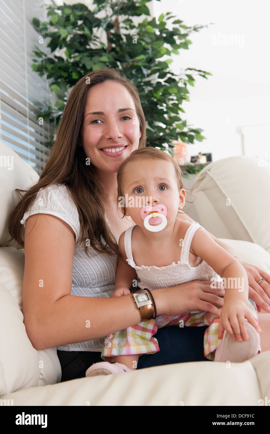 Mother And Her Baby Girl Stock Photo - Alamy