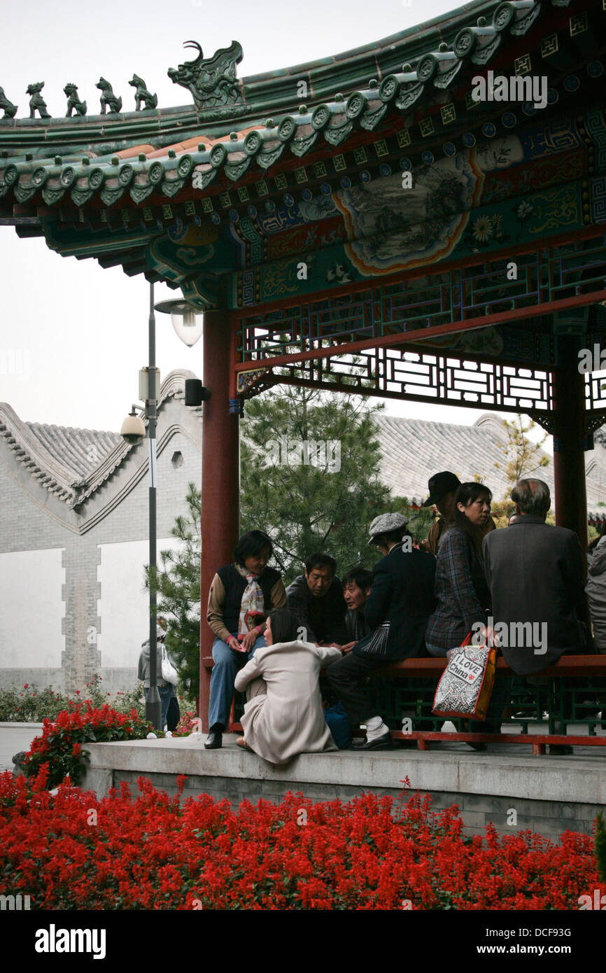 Group middle aged chinese people sit hi-res stock photography and ...