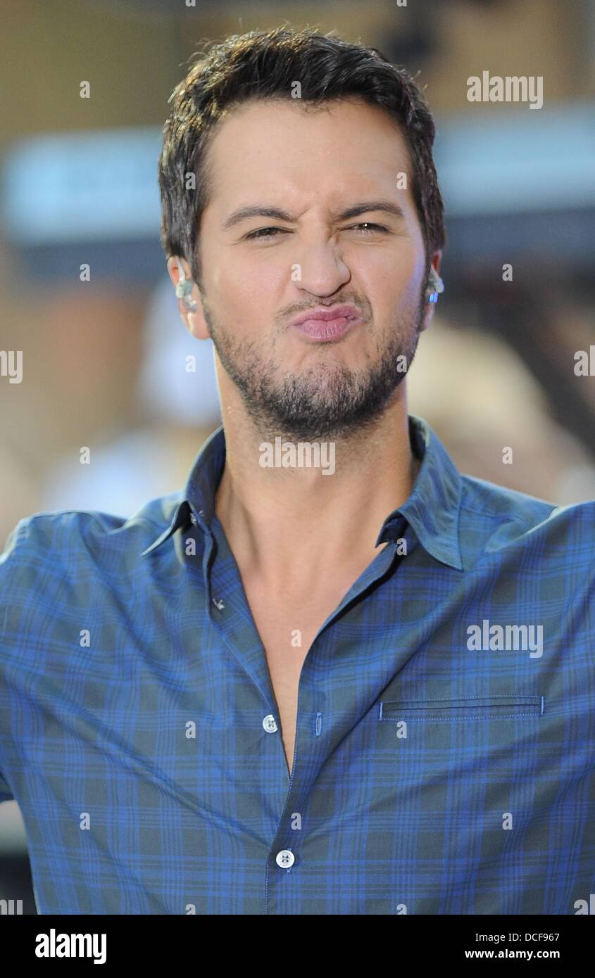 New York, NY. 16th Aug, 2013. Luke Bryan on stage for NBC Today Show ...