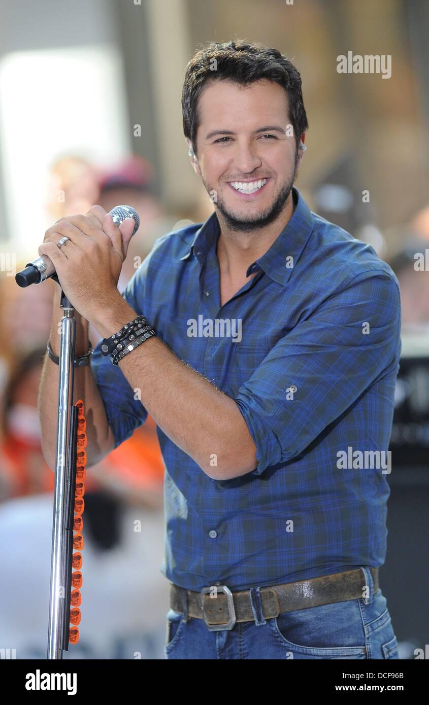 New York, NY. 16th Aug, 2013. Luke Bryan on stage for NBC Today Show ...