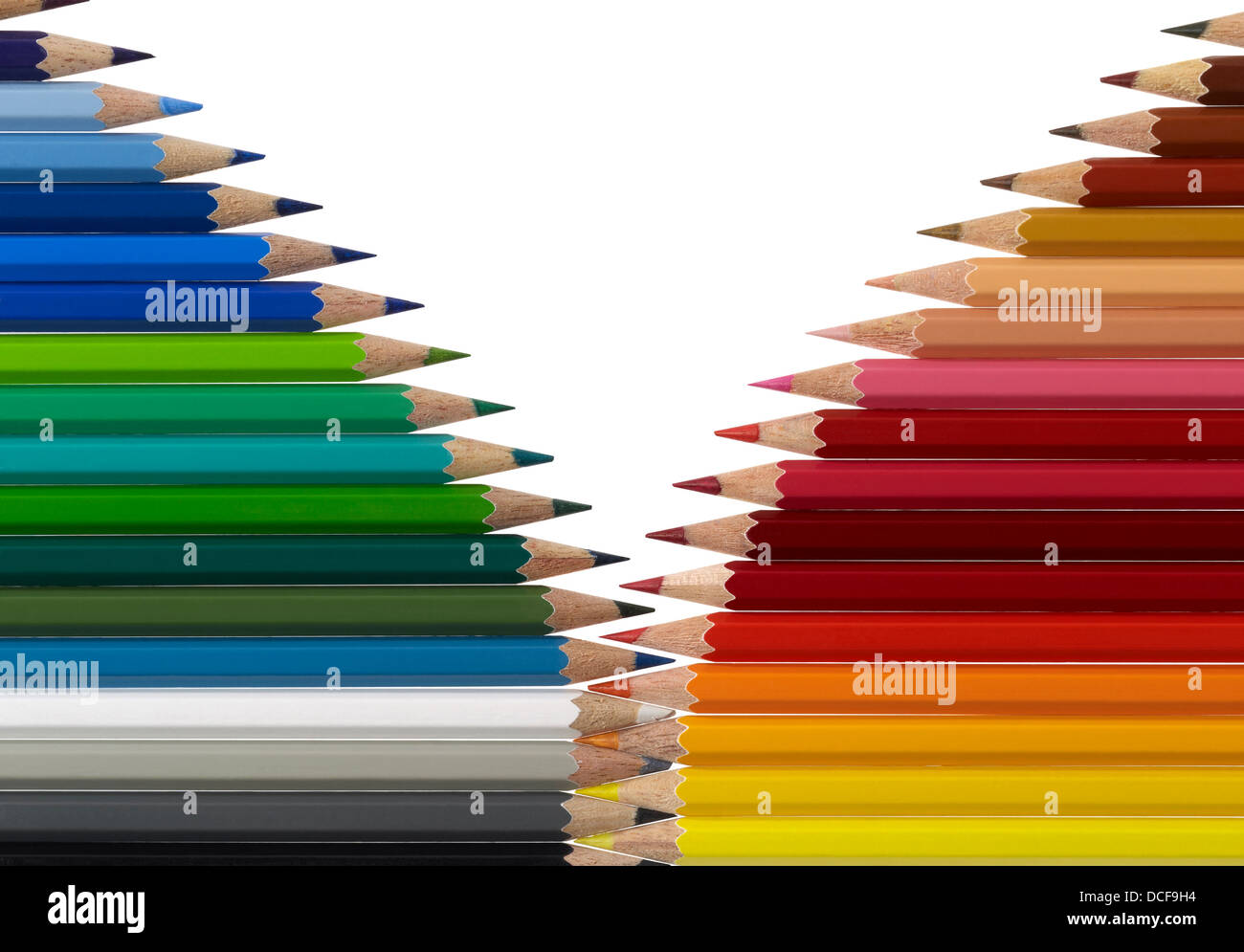 full frame pattern made with lots of colorful pencils Stock Photo - Alamy