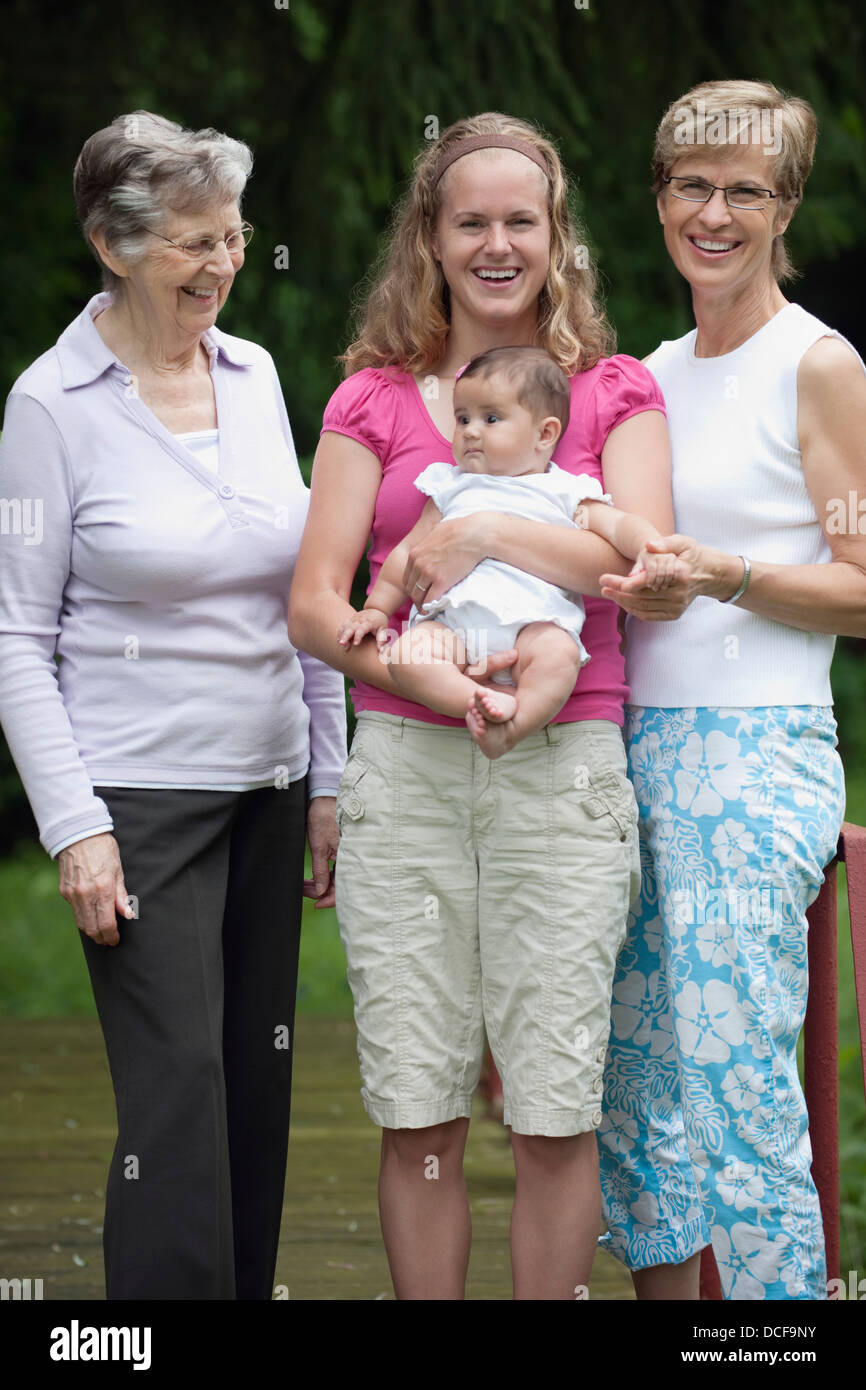 Four Generations Of Women Stock Photo - Alamy
