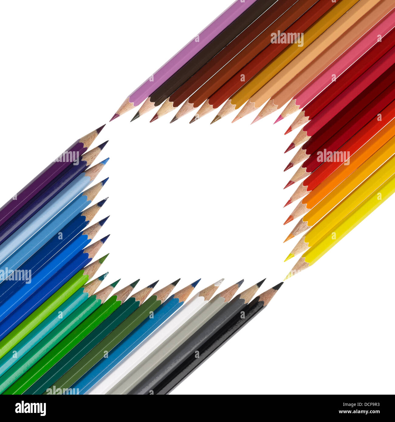 full frame pattern made with lots of colorful pencils Stock Photo - Alamy