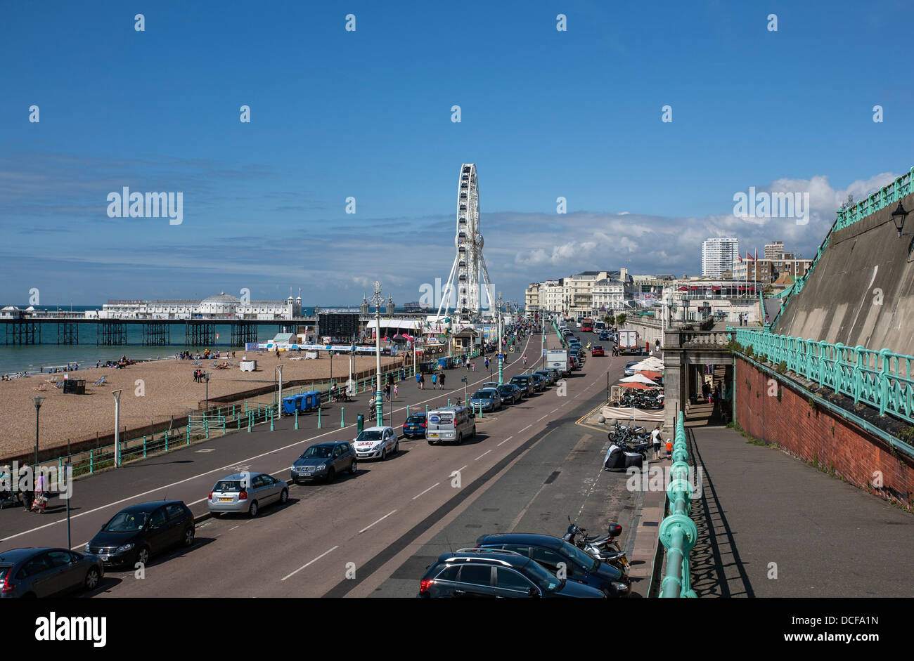 Wide View of Brighton Seafront Stock Photo - Alamy