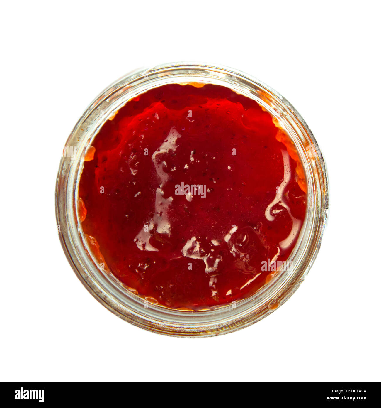 Looking down into Jelly container Stock Photo - Alamy