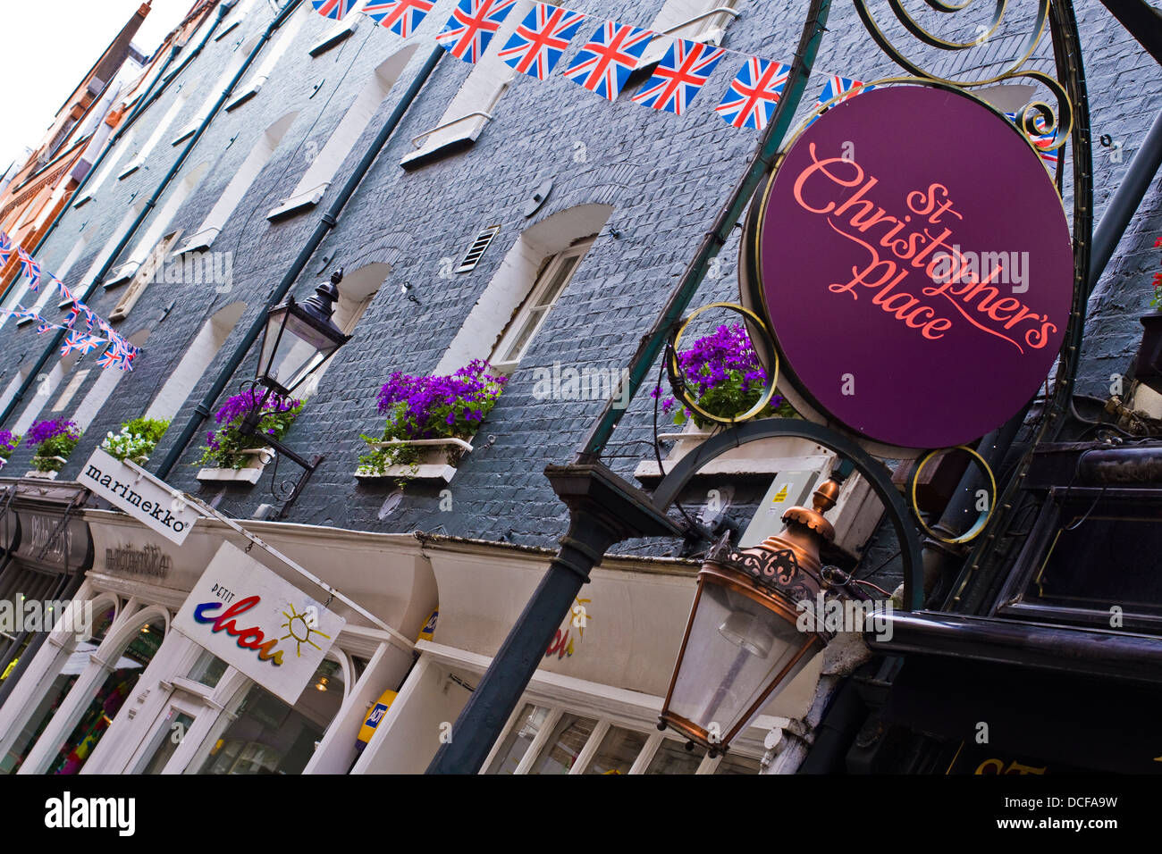 St.Christophers Place sign on the outside of building, London Stock ...