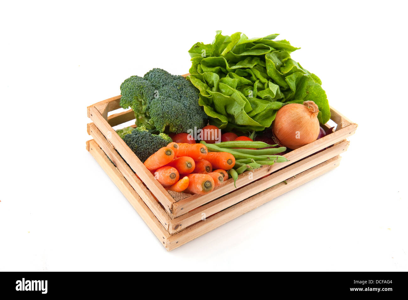 Crate with vegetables Stock Photo - Alamy