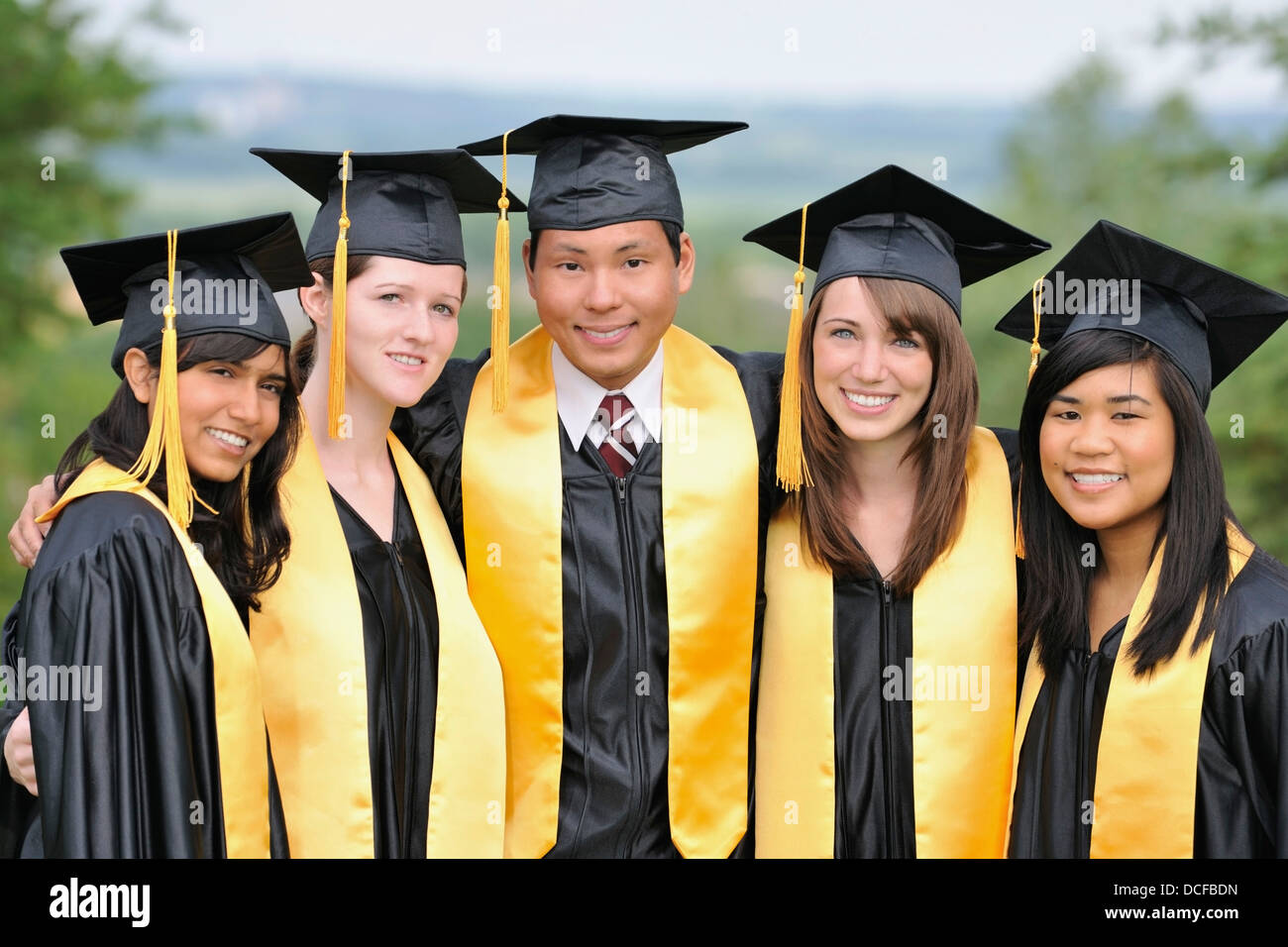 Portrait Of Graduates Stock Photo - Alamy