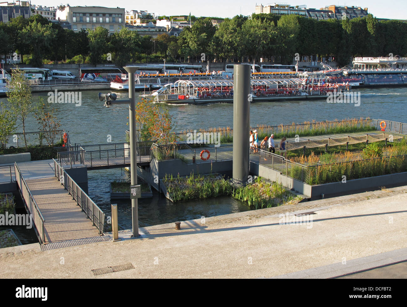 Les Berges,the new Seine river,the Archipelago floating garden,quai d ...