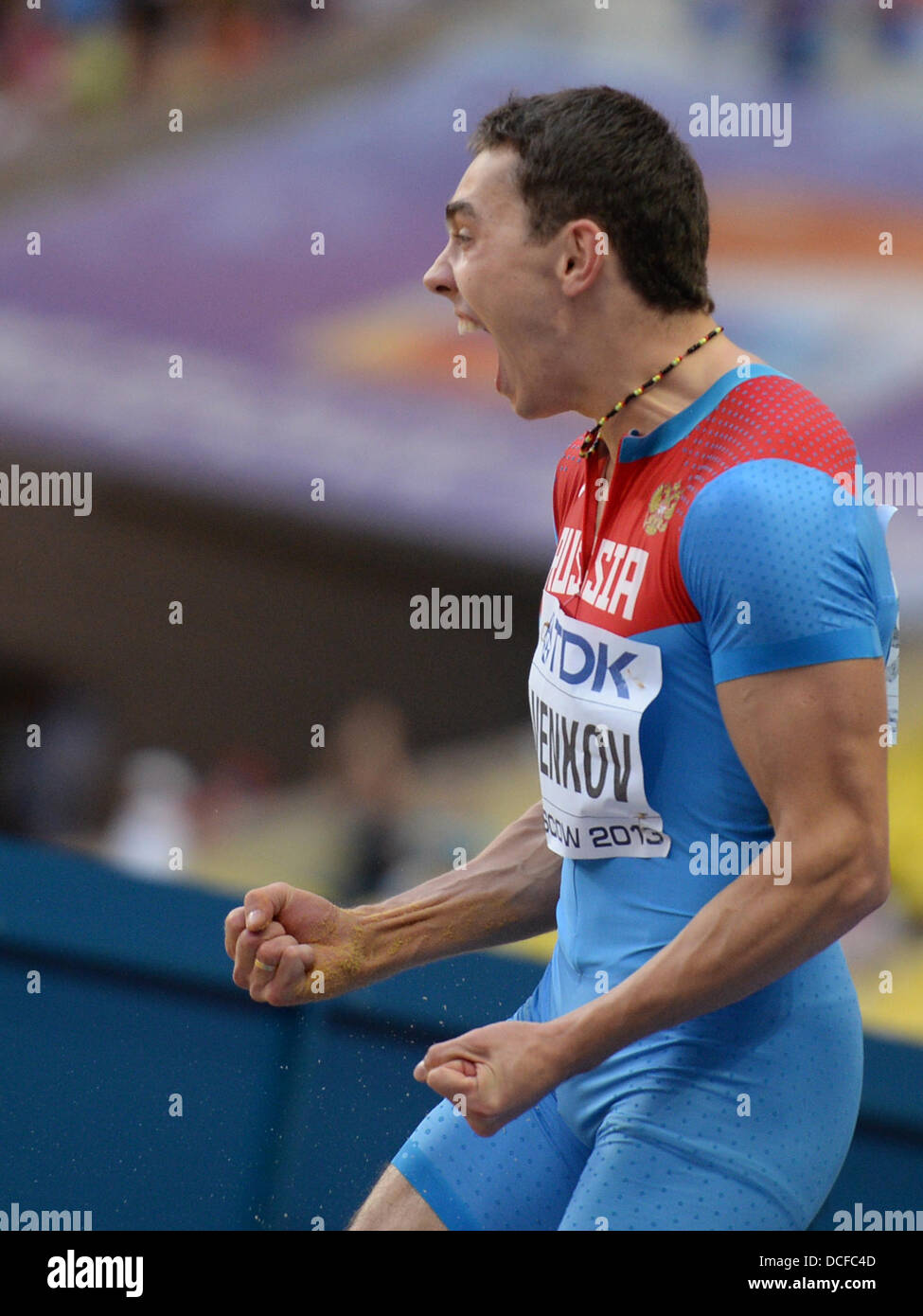 Moscow, Russia. 16th Aug, 2013. Aleksandr Menkov of Russia celebrates ...