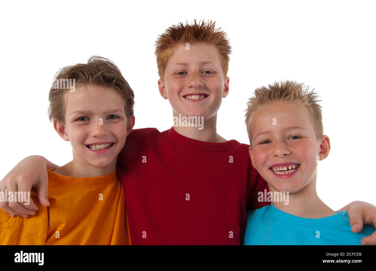 Portrait of three brothers Stock Photo - Alamy