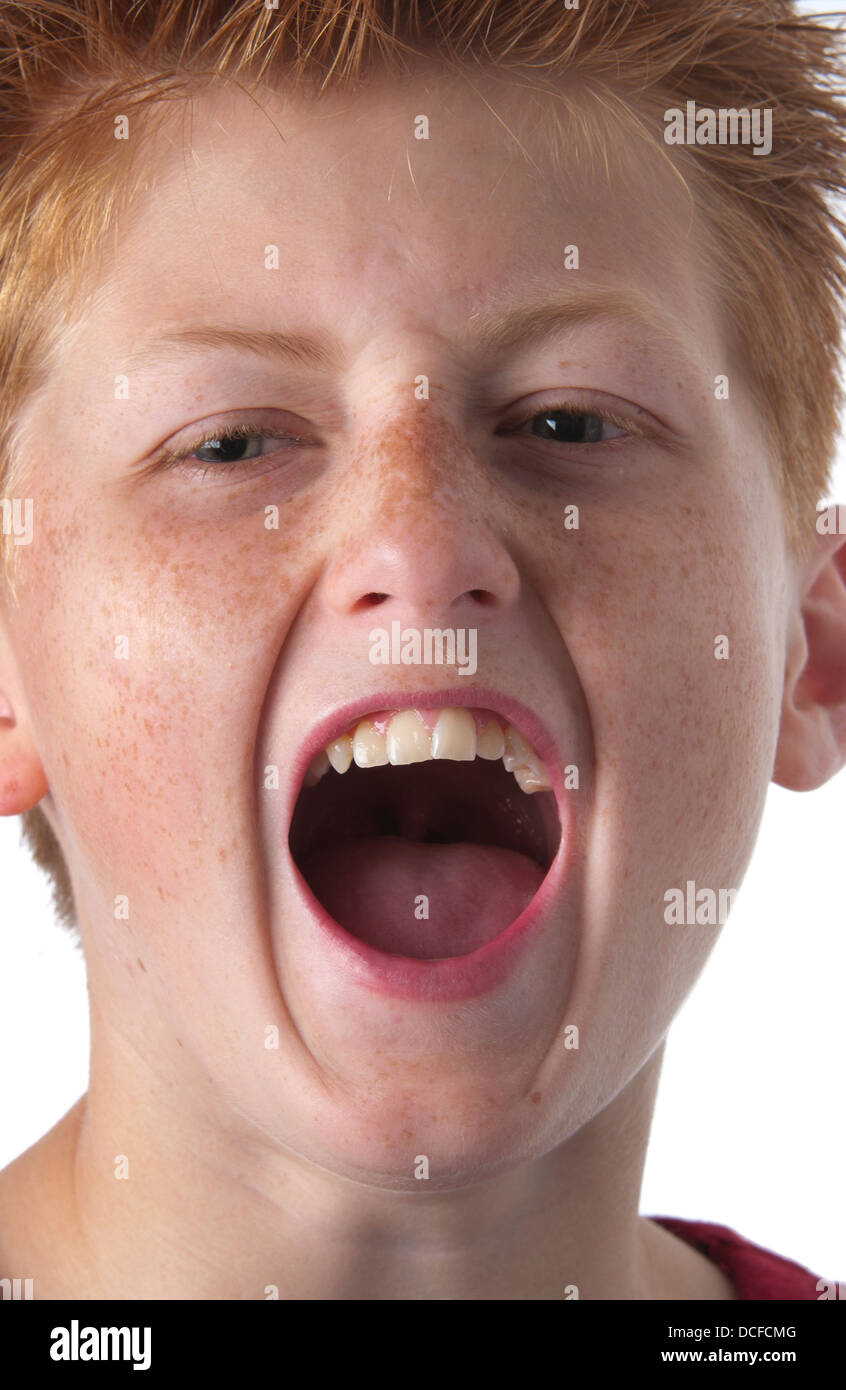 Teen boy yelling hi-res stock photography and images - Alamy
