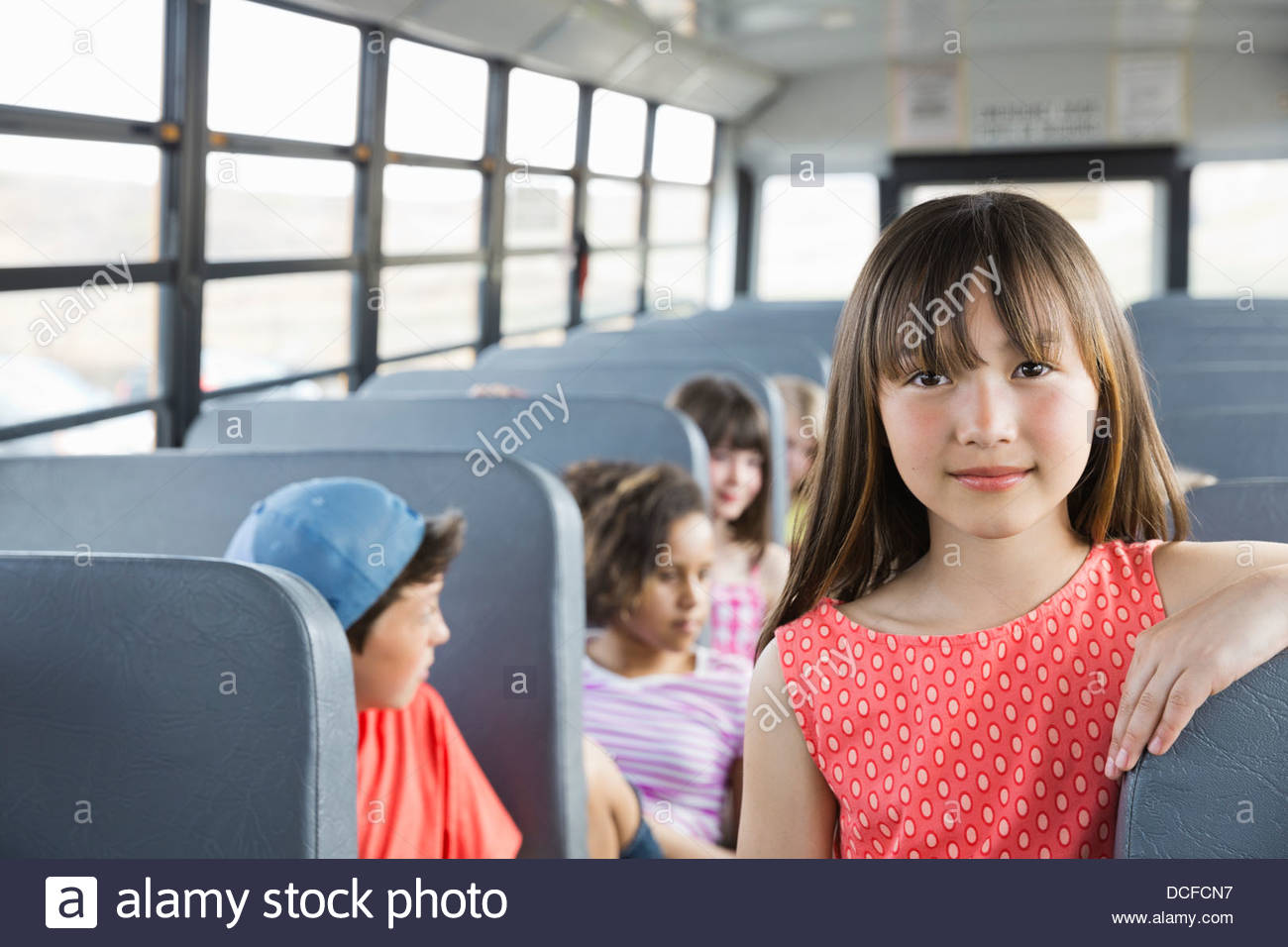Children inside school bus High Resolution Stock Photography and Images ...