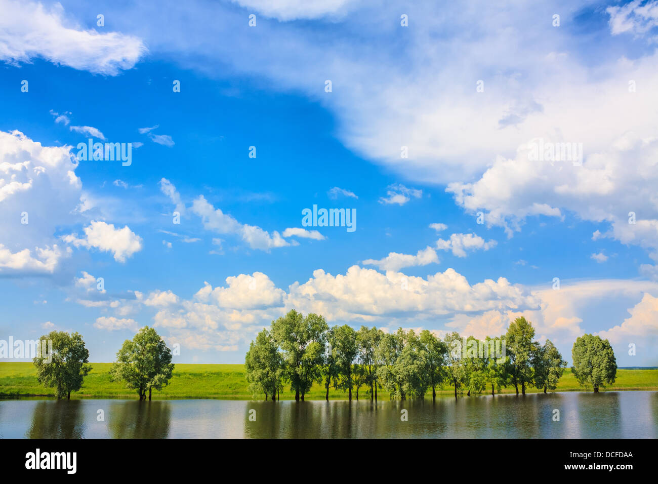 Vivid blue sky landscape hi-res stock photography and images - Alamy