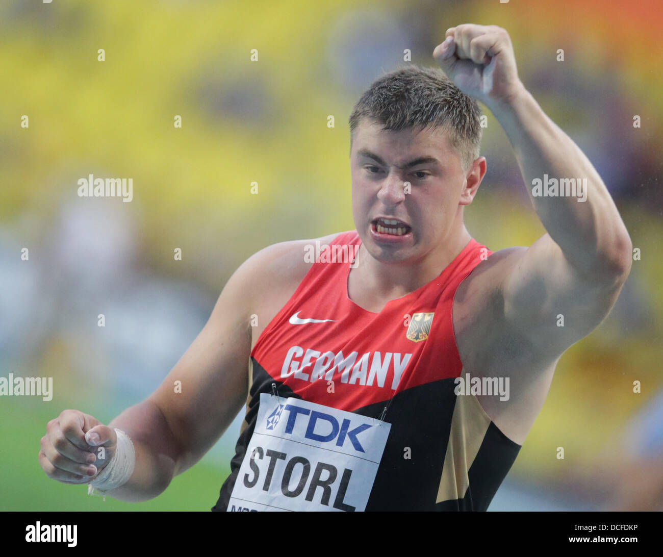 Moscow, Russia. 16th Aug, 2013. David Storl of Germany celebrates in ...
