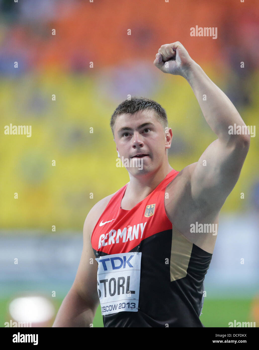Moscow, Russia. 16th Aug, 2013. David Storl of Germany celebrates in ...