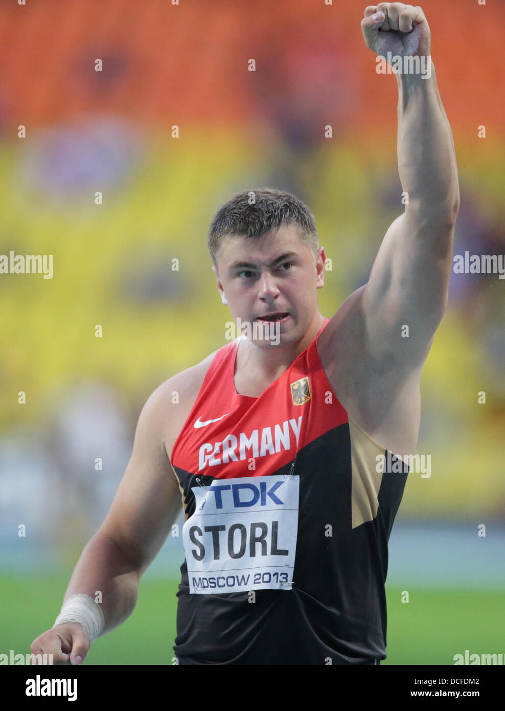 Moscow, Russia. 16th Aug, 2013. David Storl of Germany celebrates in ...