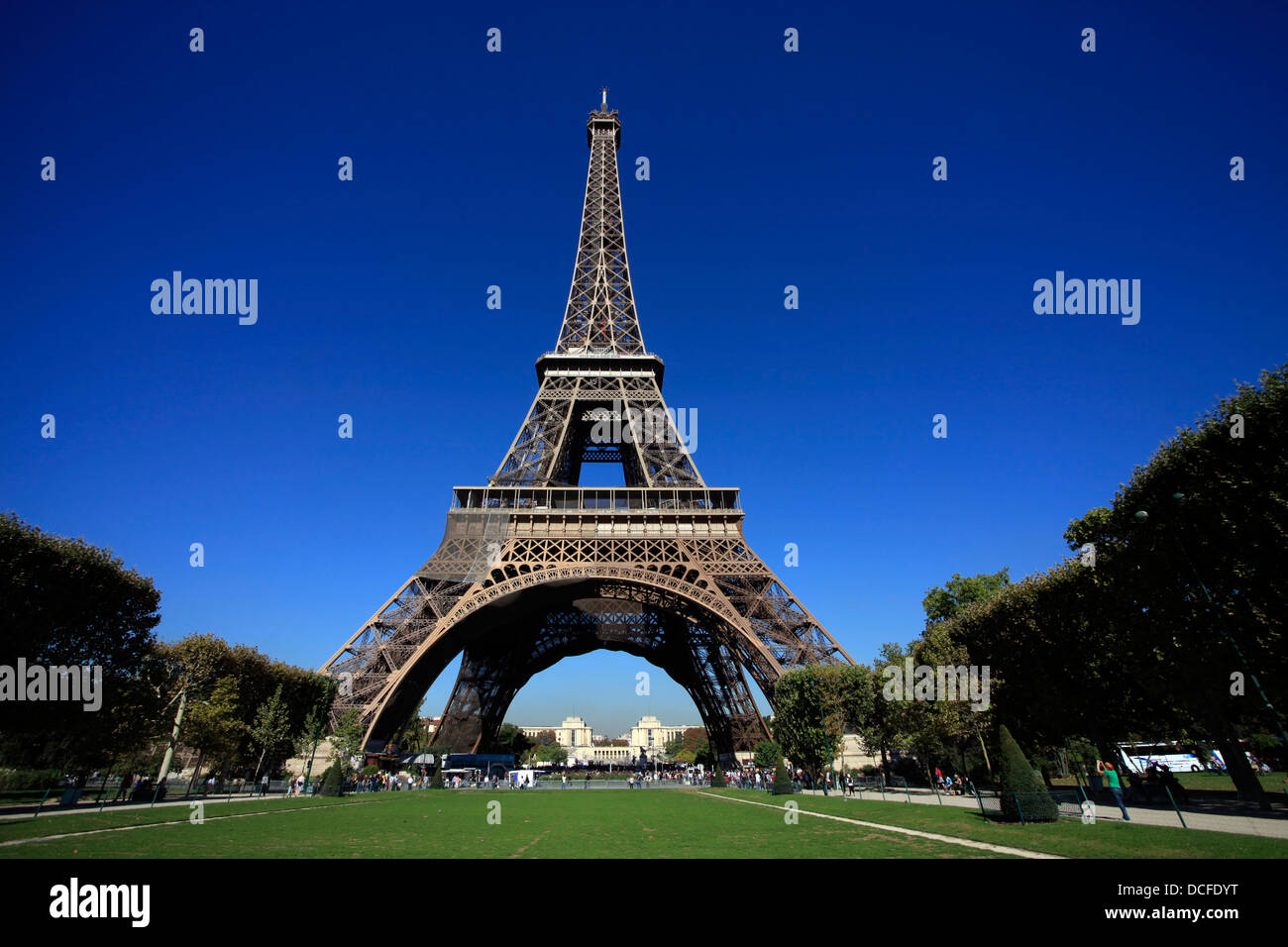 Eiffel tower paris angled hi-res stock photography and images - Alamy