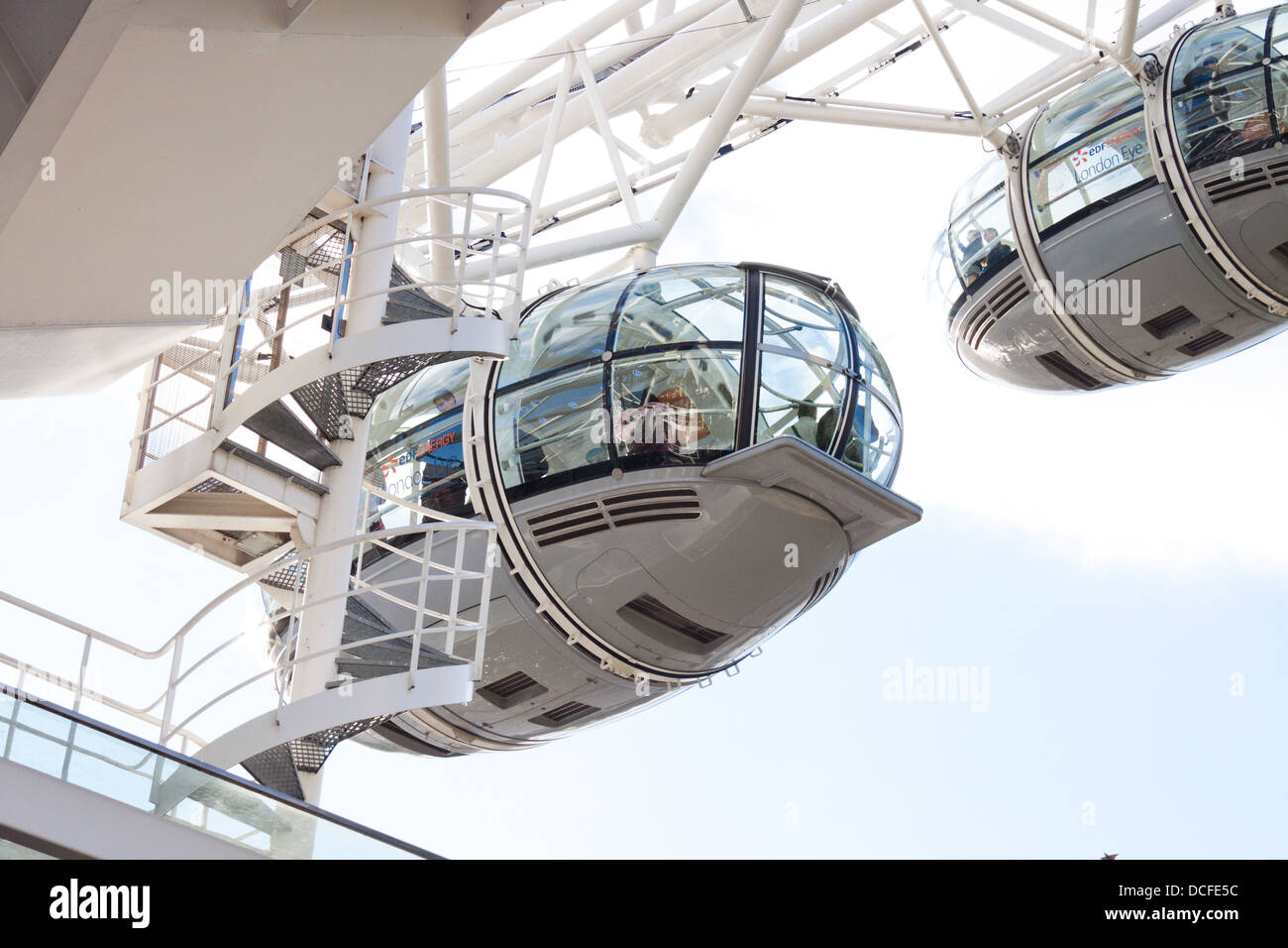 Pods of the London Eye ferris wheel Stock Photo - Alamy