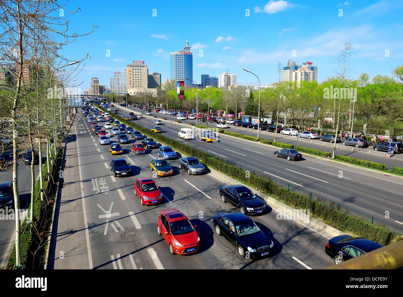 Beijing street view with busy traffic Stock Photo - Alamy