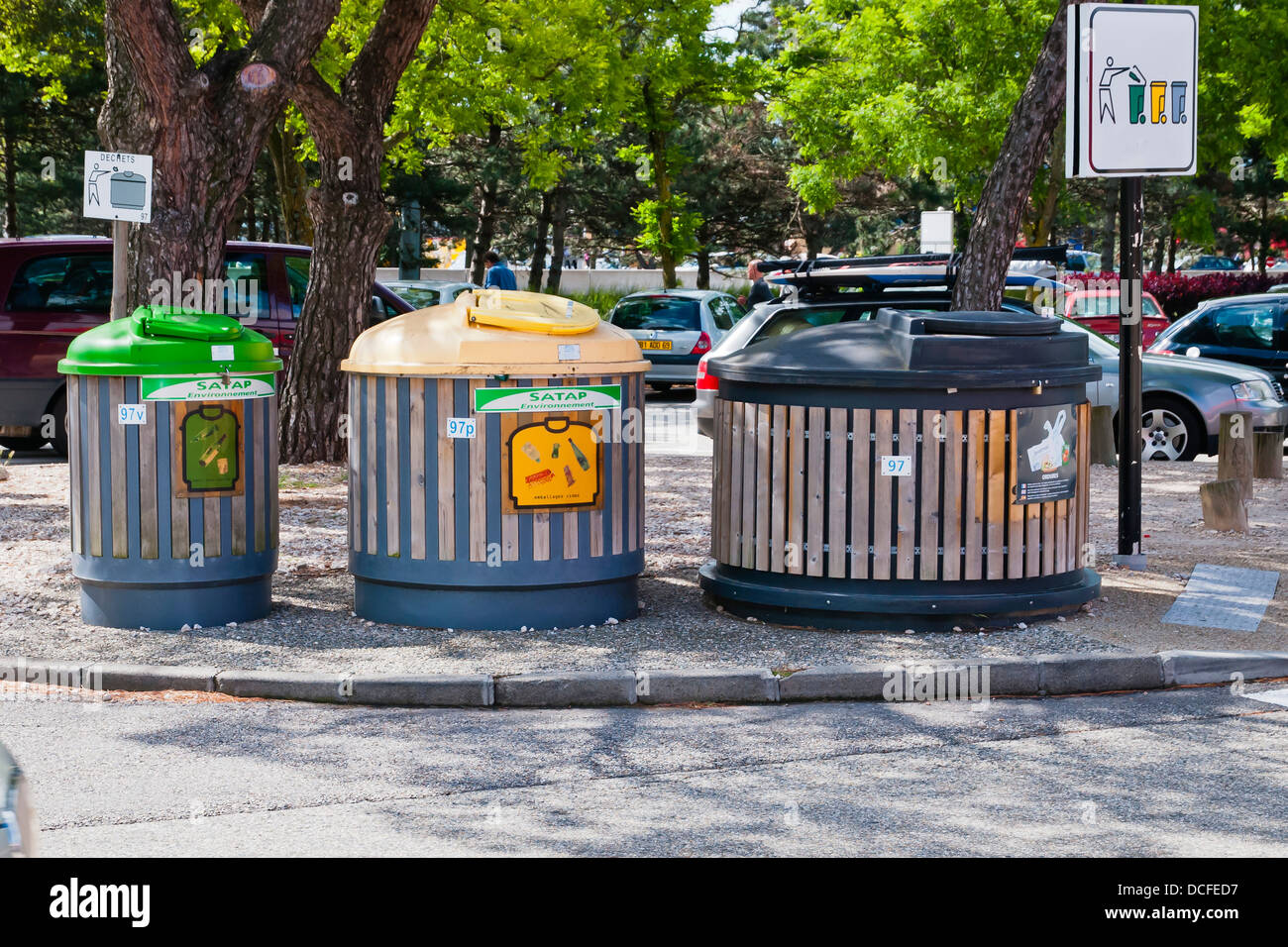 Large outdoor garbage tank, Marseille, France Stock Photo - Alamy