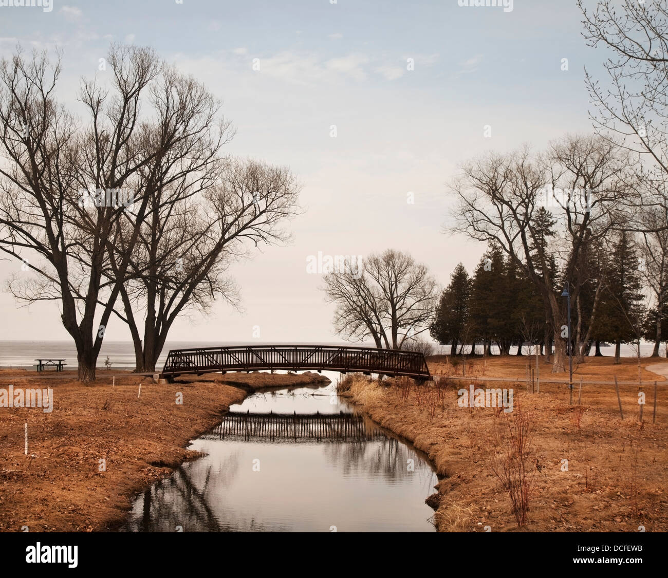 Small Bridge In Park Near Lake Simcoe;Ontario Canada Stock Photo - Alamy