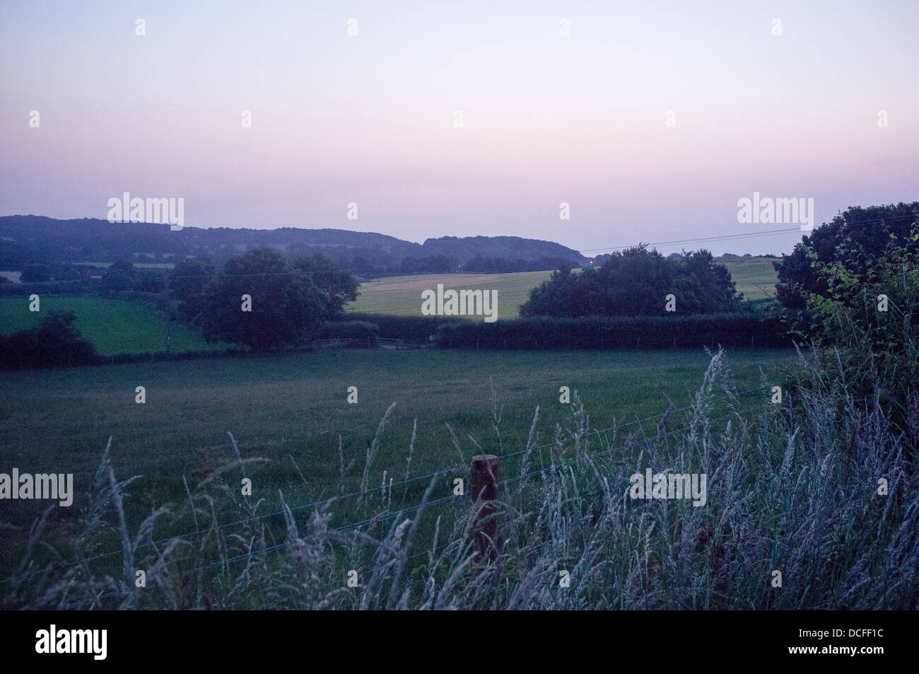 Early evening landscape over Norfolk Stock Photo - Alamy
