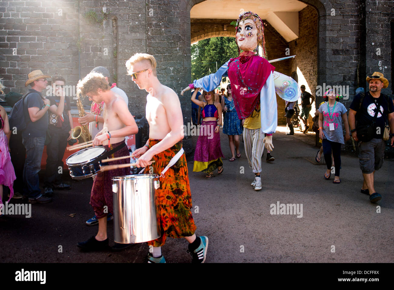 CRICKHOWELL, UK. 16h August 2013. Day two of Green Man Festival ...