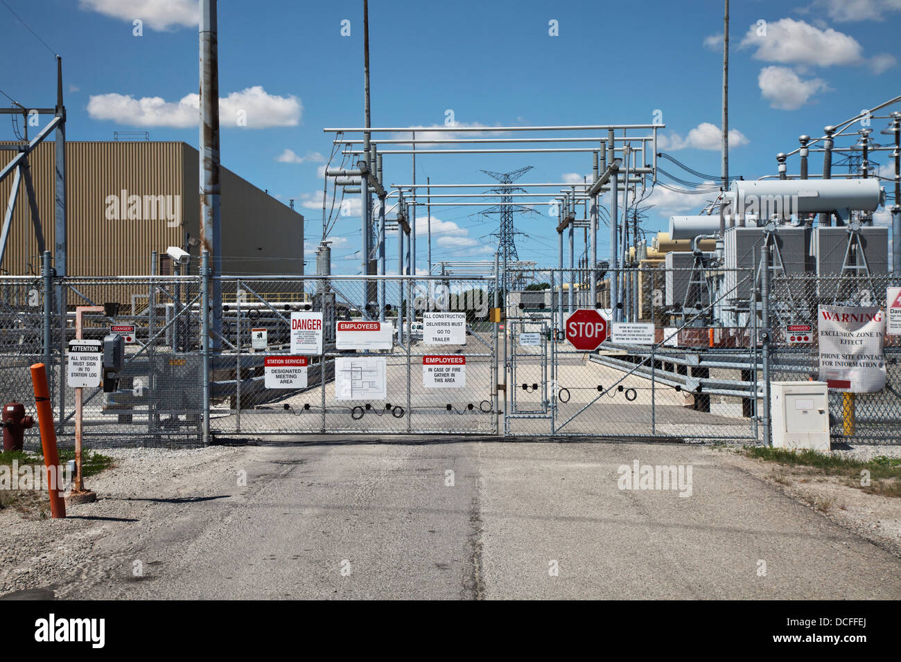 The Front Gate Of Electric Power Generating Station;Ontario Canada ...