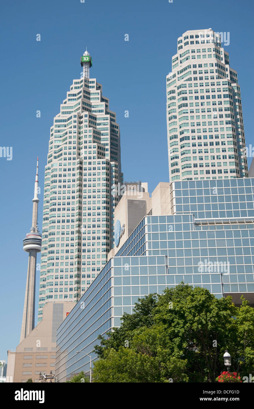 Cn Tower And Modern Architecture, Toronto, Ontario, Canada Stock Photo ...