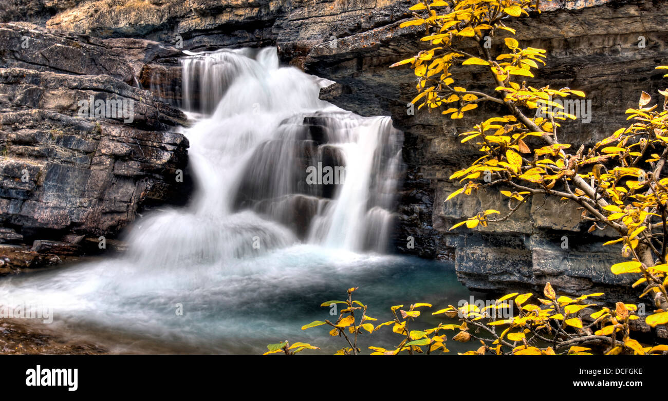 Waterfall, Banff, Alberta Stock Photo - Alamy