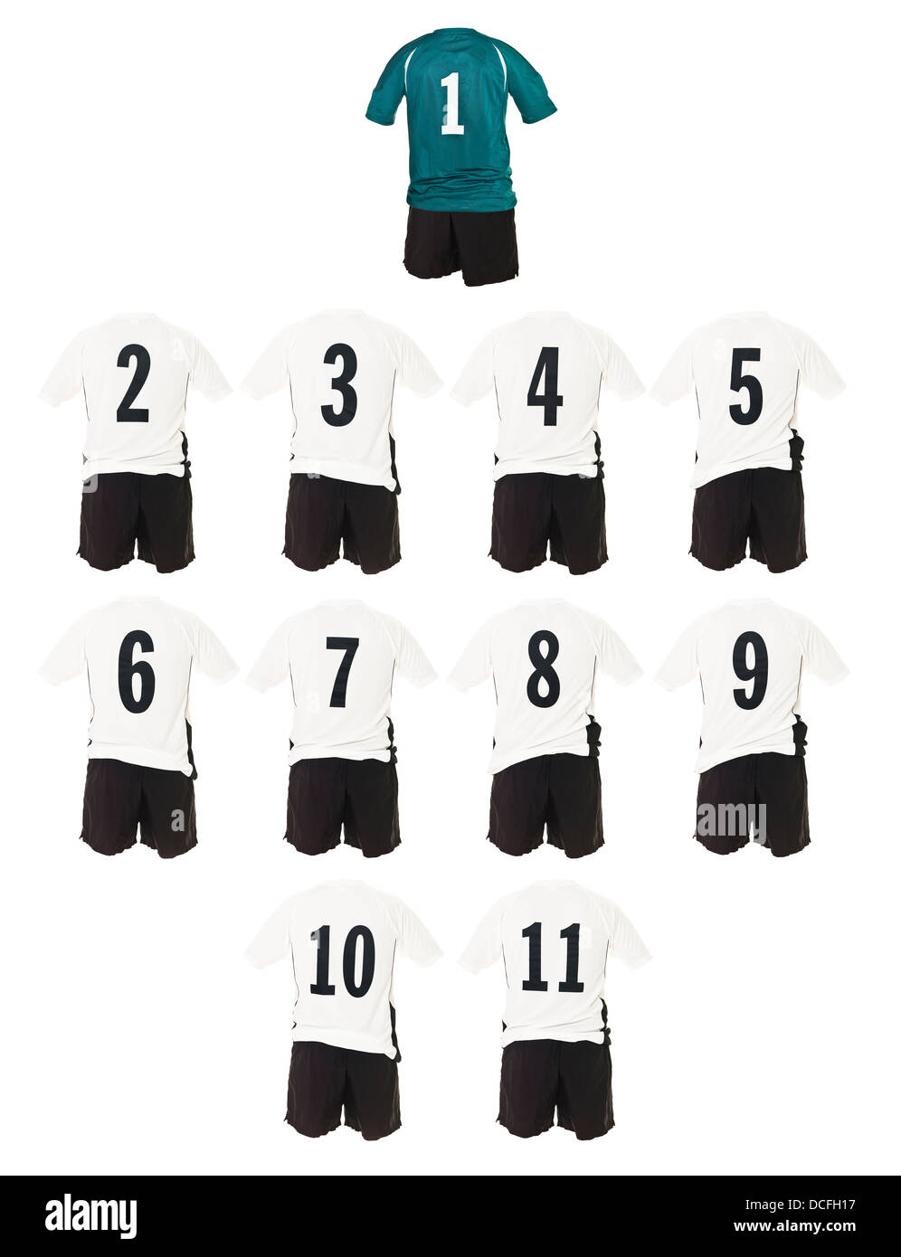 White Football team shirts Stock Photo - Alamy