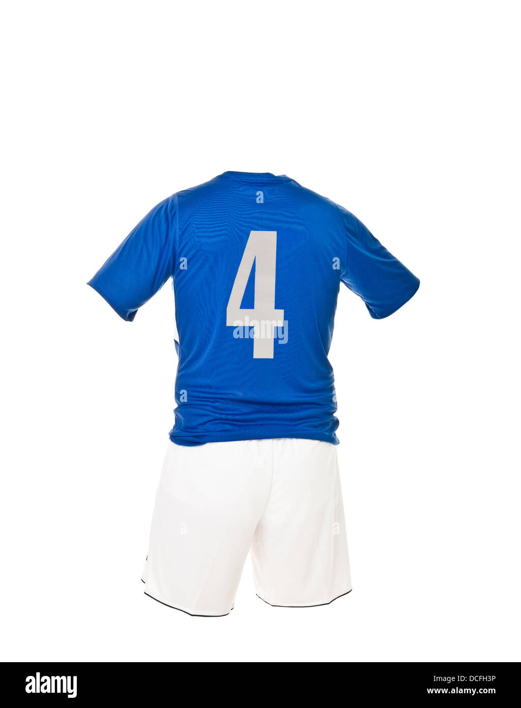 Football shirt with number 4 Stock Photo - Alamy