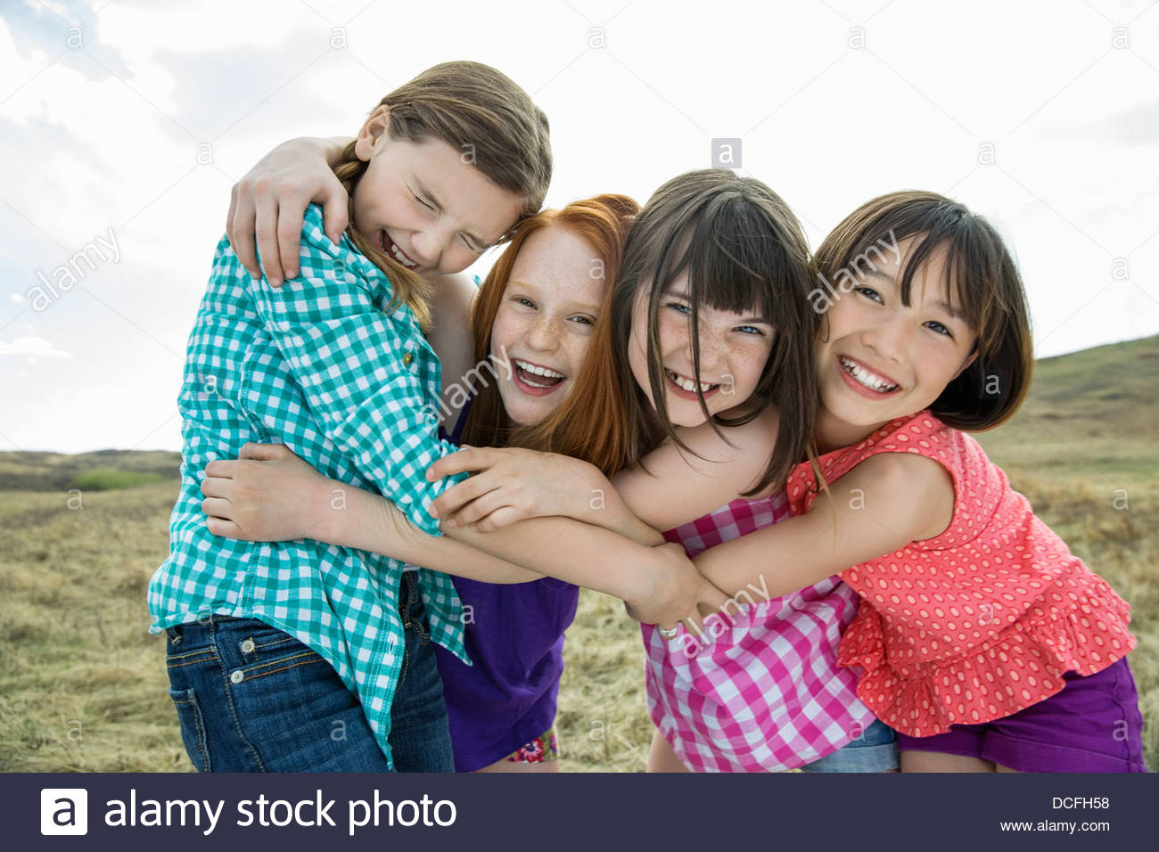 Portrait three girls hi-res stock photography and images - Alamy